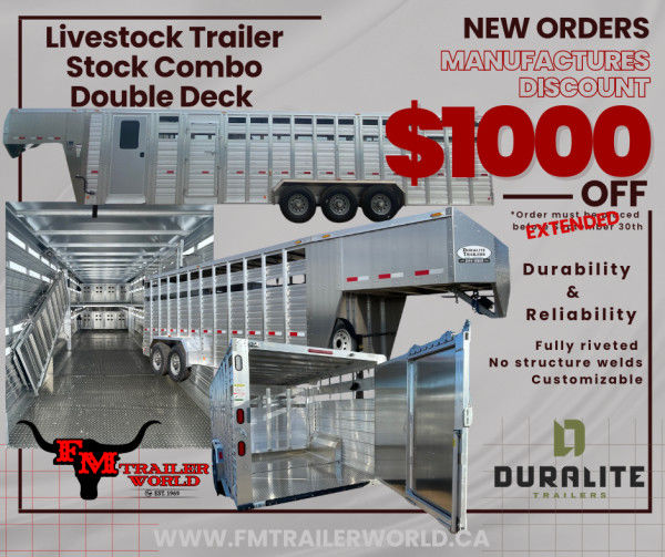 2025 Duralite Double Deck Aluminum Stock Trailer - Hog & Sheep | Cargo ...