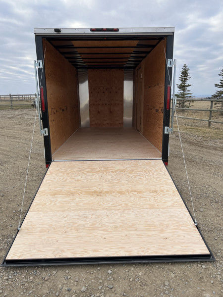 2024 Prairie Road 7x14 Cargo Trailer Tandem Charcoal Ramp Door 2 ...