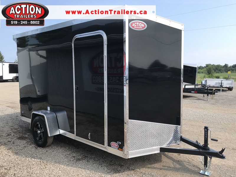 IRON V-NOSE CARGO 6x12 SINGLE AXLE WITH RAMP DOOR + EXTRA HEIGHT ...