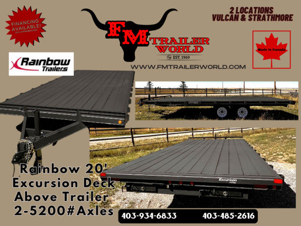2024 Rainbow Trailers 20ft Excursion Deck Above 2x5200 lb Axles | Cargo ...