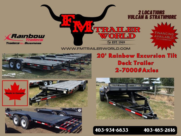 2025 Rainbow Trailers 20ft Excursion Tilt Deck Trailer 2x7000 lb ...