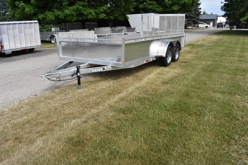 7' x 16' Rhino Tandem Axle Side Loader Aluminum Utility Trailer | Cargo ...