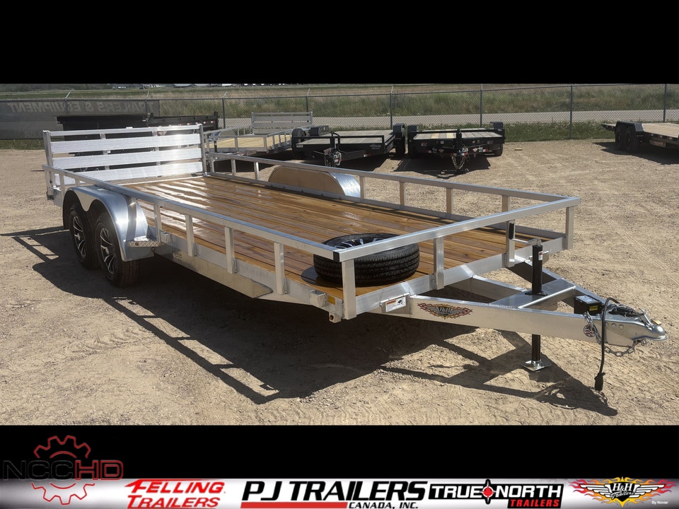 2025 H&H 82X20' Aluminum Rail Side Utility Trailer, 7K H8220TRSA ...