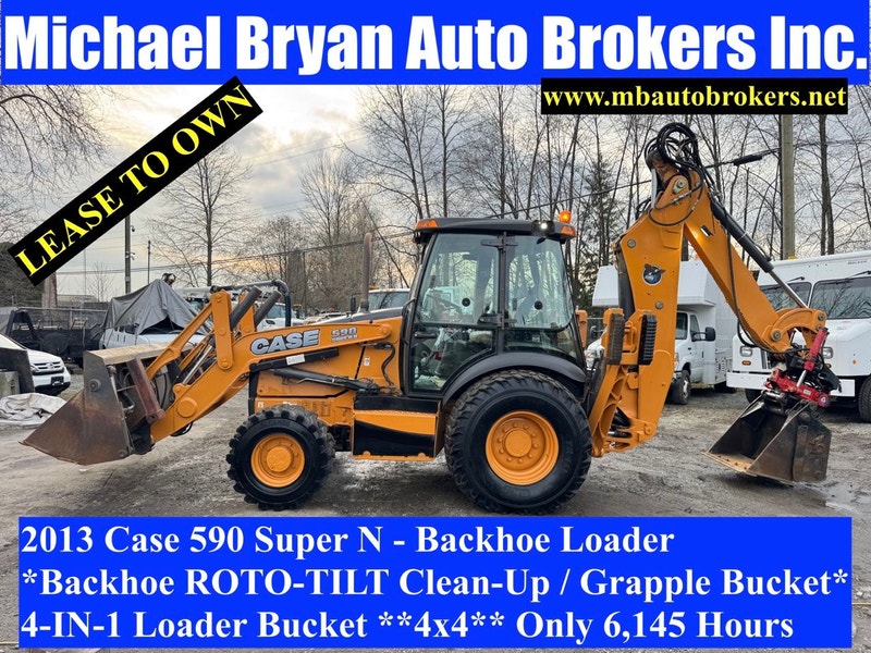 2013 CASE 590 Super N - BACKHOE W/ RARE ROTO-TILT GRAPPLE BUCKET ...