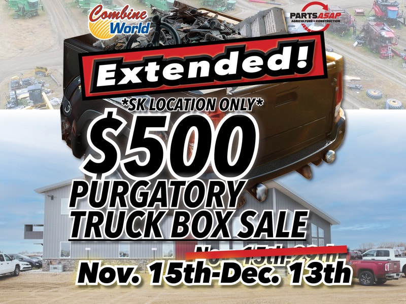 Used Combine Parts - Purgatory TRUCK BOX SALE at Combine World | Farming Equipment | Saskatoon ...