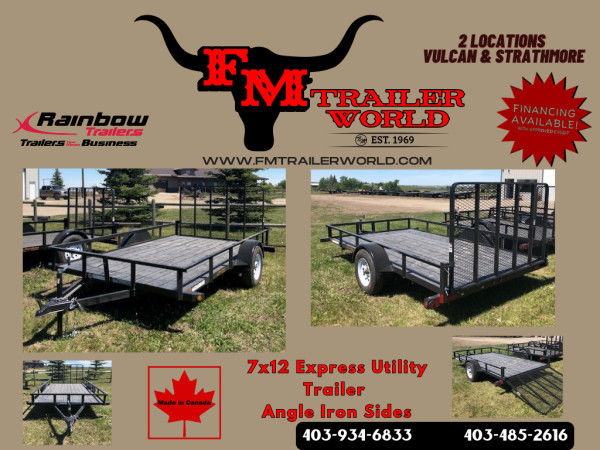 2025 Rainbow Trailers 7'x12' Express Utility Trailer Angle Iron | Cargo ...