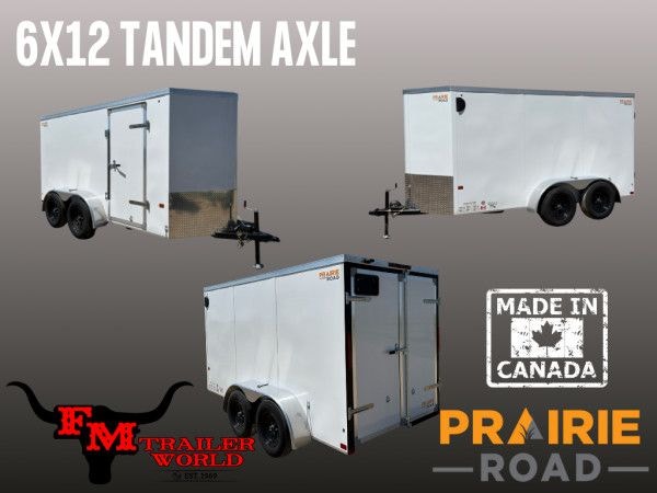 2025 Prairie Road 6'x12' Cargo Trailer Tandem Barn Door - V Nose ...