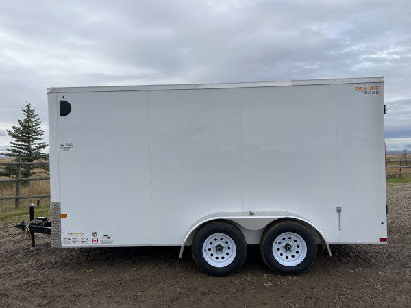 2023 Prairie Road 7x14 Cargo Trailer Tandem White Barn Doors 2x3 ...