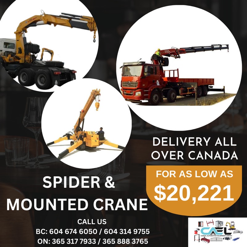 New Mounted crane | Self-Propelled Spider crane Lift | Heavy Equipment ...