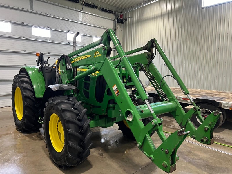 2009 John Deere 6330 open station loader tractor Green | Farming ...