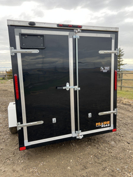 2023 Prairie Road 6x12 Cargo Trailer Single Axle Black Barn Door ...
