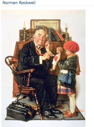 Norman Rockwell Doctor & The Doll, Collotype Print, Arthur Jaffe | Arts ...