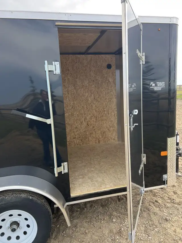 2026 Prairie Road 6'x12' Cargo Trailer Tandem Ramp Door Black 2x ...