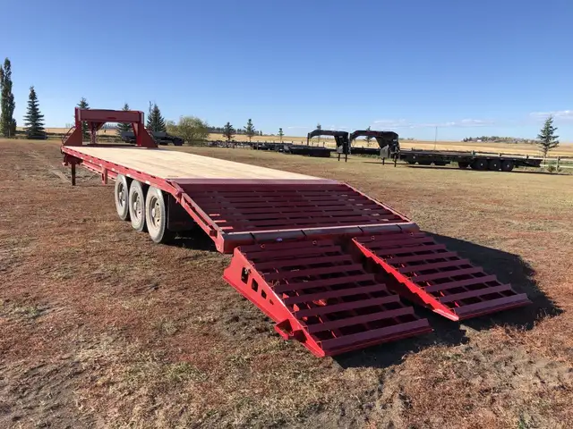 2026 Double A 32' Pro Gooseneck Flatdeck Trailer 3x7000 lb Axles ...
