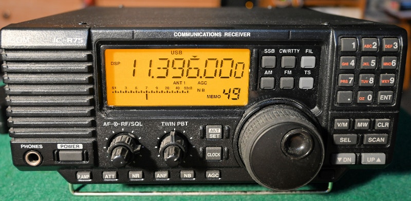 ICOM IC R75 COMMUNICATIONS RECEIVER WITH AD 55S POWER SUPPLY | General ...