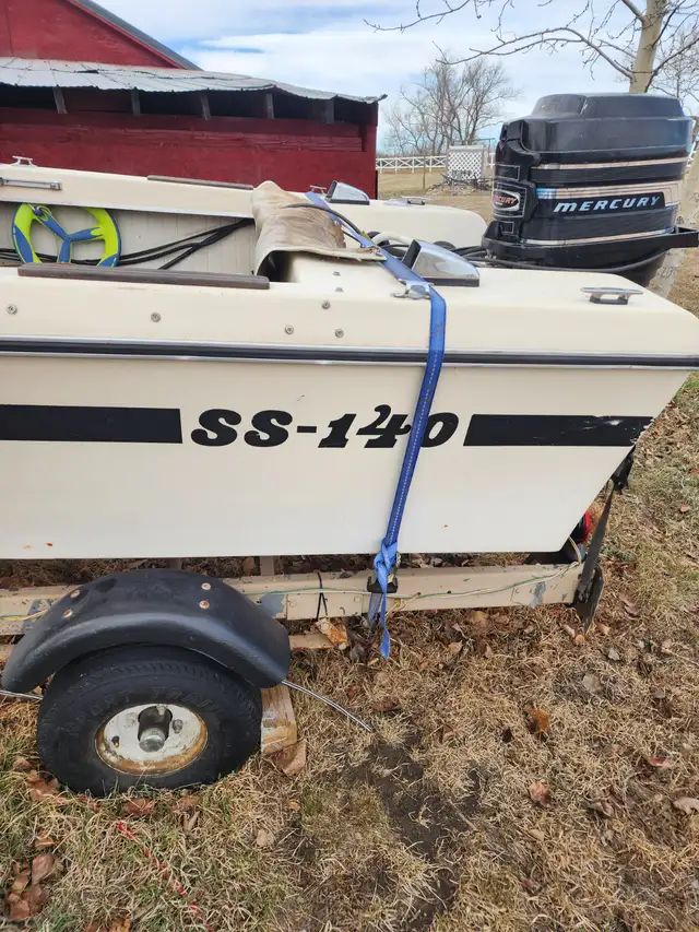 1976 Grew SS140 boat with 50HP Mercruiser engine and trailer ...