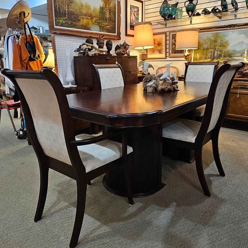 Beautiful dark wood dining table with 6 chairs | Dining Tables & Sets ...