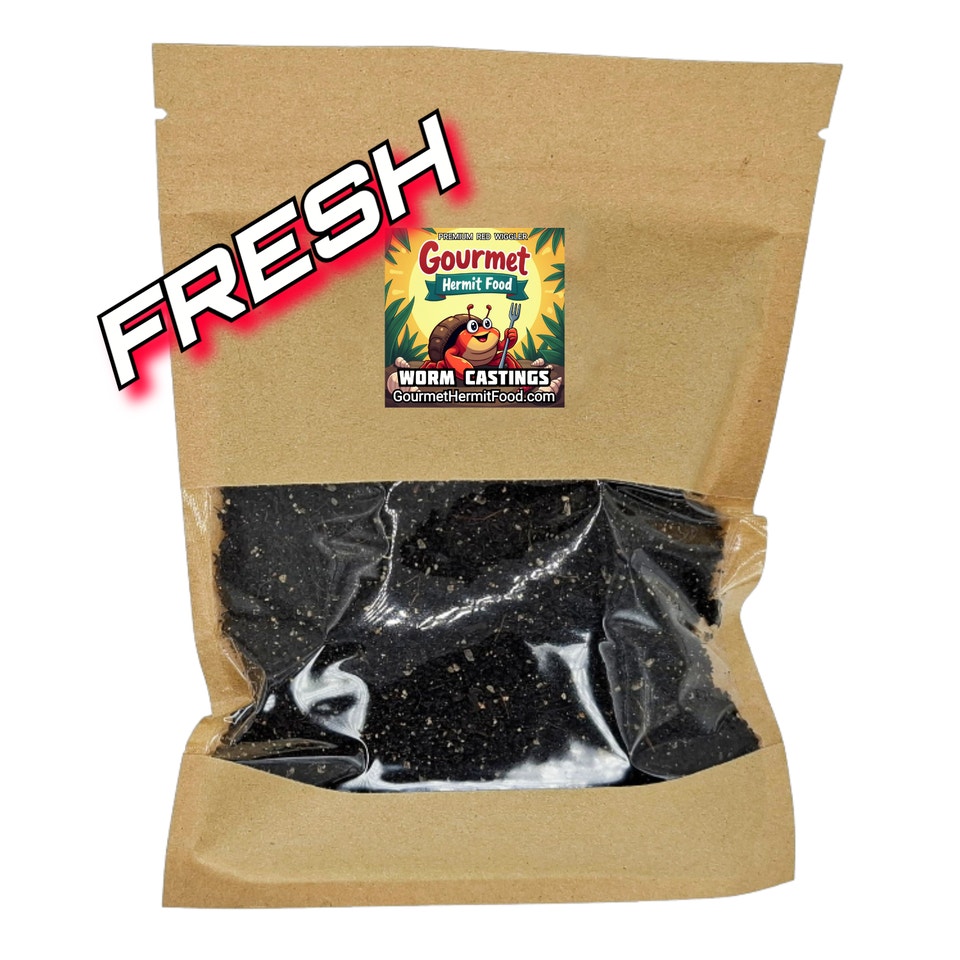 Organic Worm Castings for Hermit Crabs - XL 12oz | Animal & Pet ...