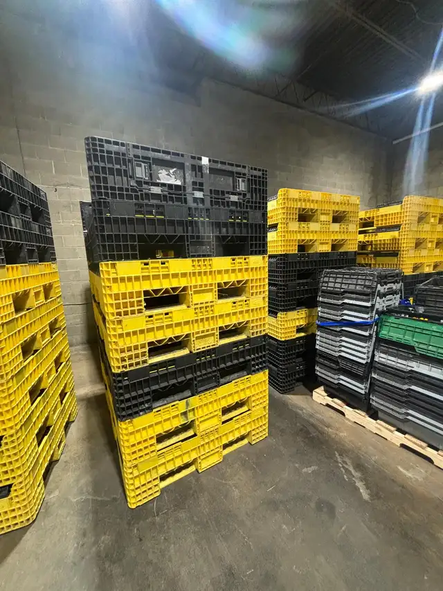 USED Orbis Plastic Folding Bulk Shipping Containers | Other Business ...