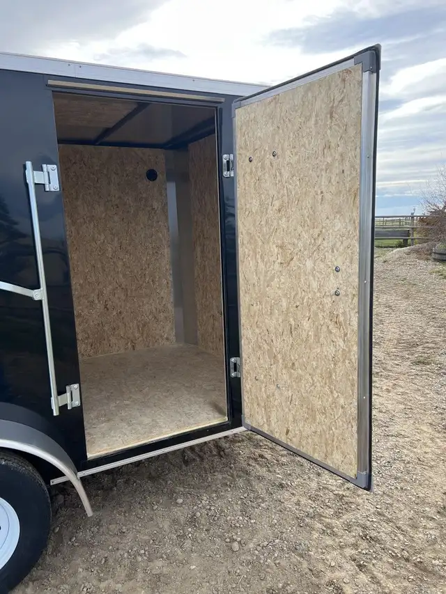 2026 Prairie Road 6'x12' Cargo Trailer Tandem Ramp Door Black 2x ...