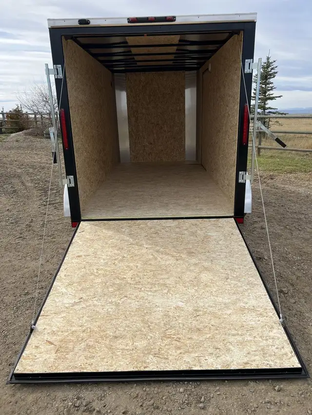 2026 Prairie Road 6'x12' Cargo Trailer Tandem Ramp Door Black 2x ...