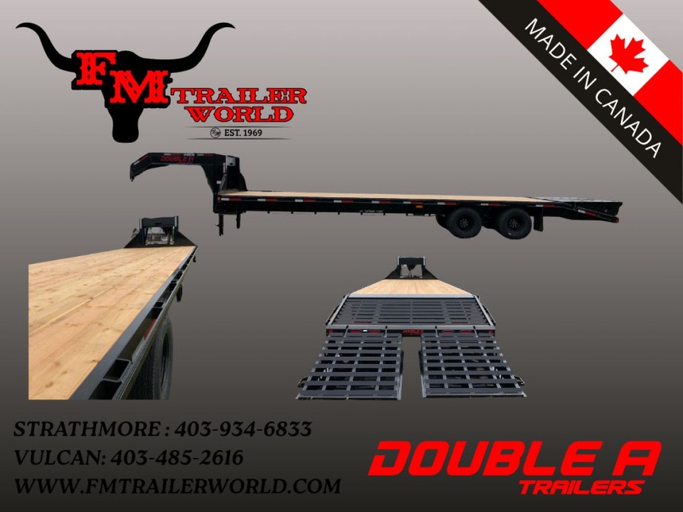 2026 Double A 32' Pro Gooseneck Flatdeck Trailer 2x10000 lb Axle ...