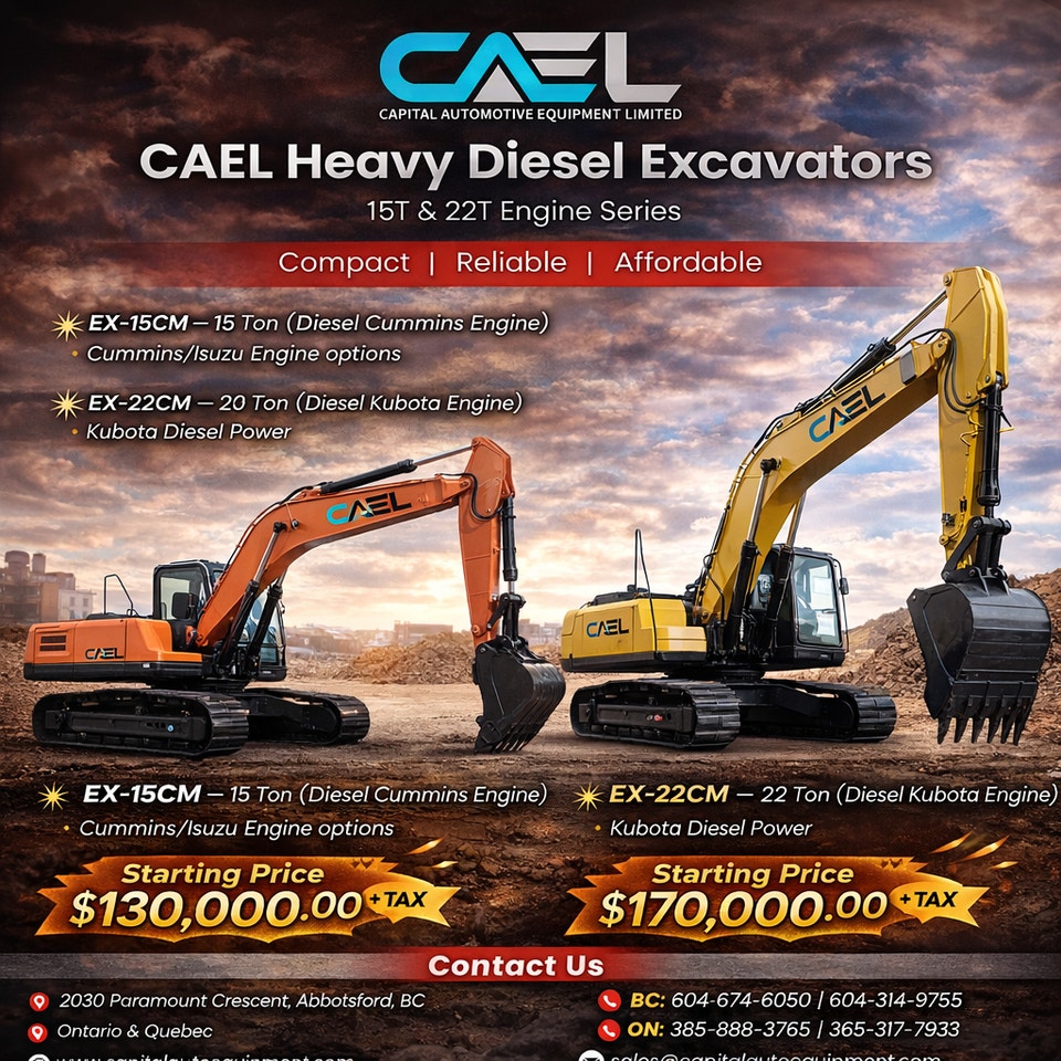 2025 CAEL Wheel Loaders — Electric & gas warranty certified | Heavy ...