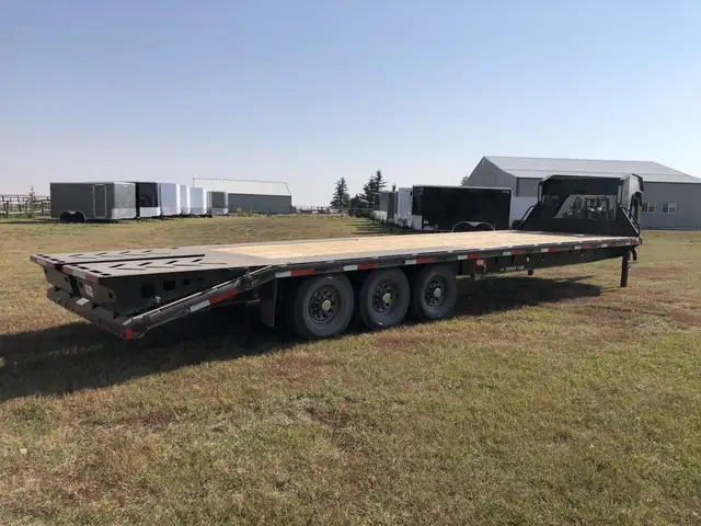 2026 Double A 30' Pro Gooseneck Flatdeck Trailer 3x7000 lb Axles ...