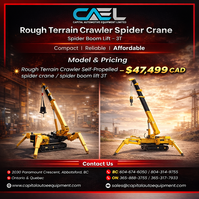 2026 CAEL 3T Spider Crane / Spider Boom Lift certified | Heavy ...