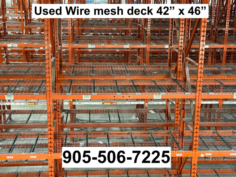 Used wire mesh deck for warehouse pallet rack 42" x 46" | Industrial ...