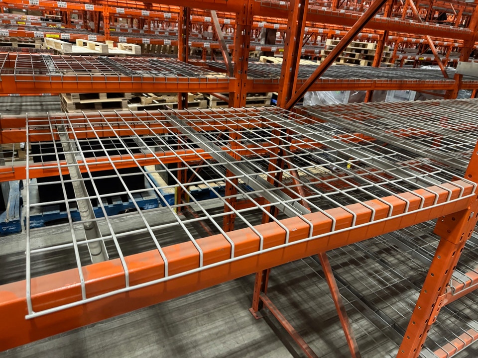 Used Wire mesh decks for pallet racking step beams 42" x 46 ...