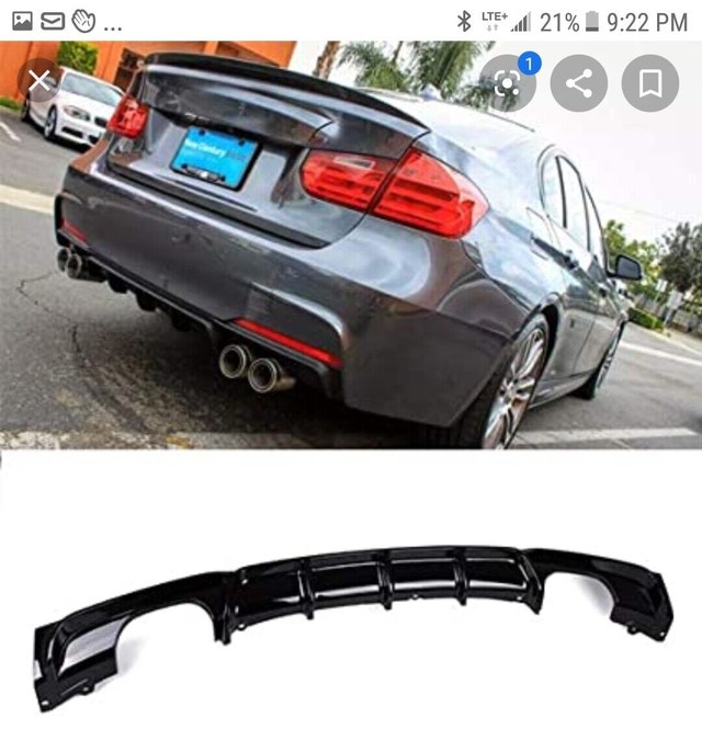 BMW F30 M PERFORMANCE DIFFUSER 320i 328i 335i 340i QUAD 12-18 | Auto ...