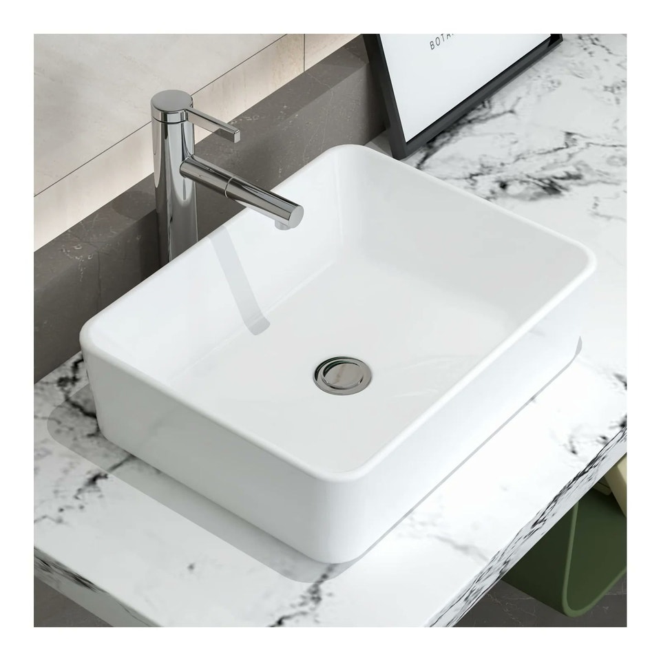 *BNIB!* MEJE Rectangle Vessel Sink 19" White Bathroo... LOT# 137 ...