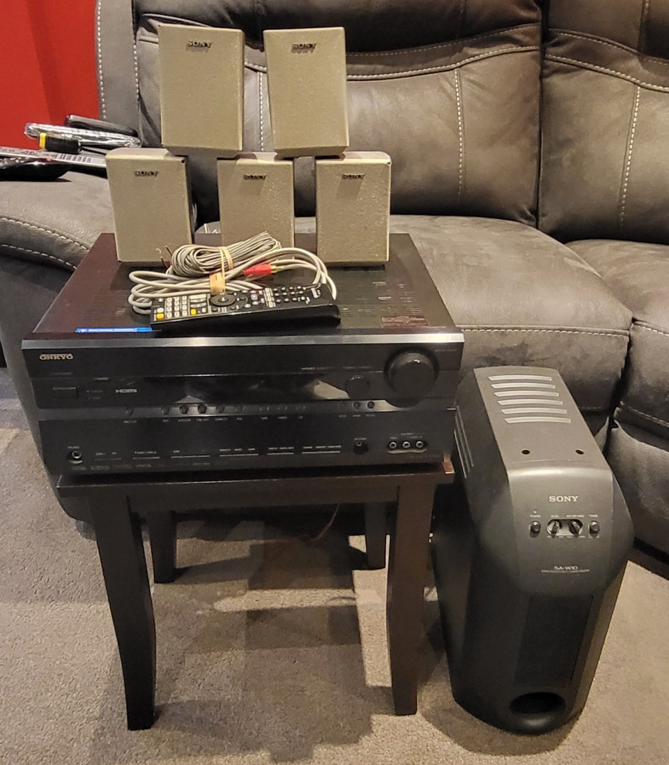 Cinema maison Onkyo Tx sr606 1000w HDMi 7.1ch +speaker sub fils ...