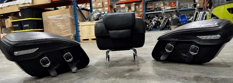 HARLEY OEM HARD LEATHER TOUR PACK AND SADDLEBAG SET | Motorcycle Parts ...