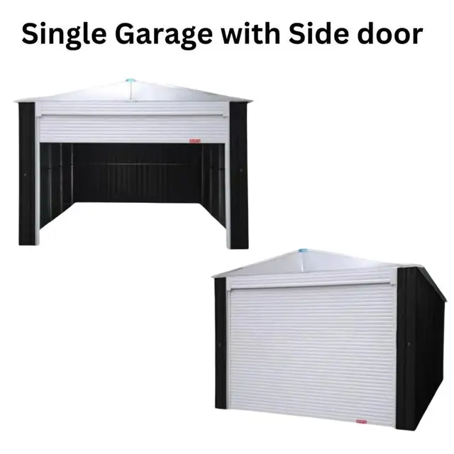 2026 CAEL Brand New Double & Single Garage Metal Sheds with Side ...