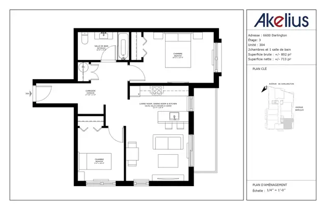2 bed unit corner Darlington and Barclay near UdeM - ID 3421 | Long ...
