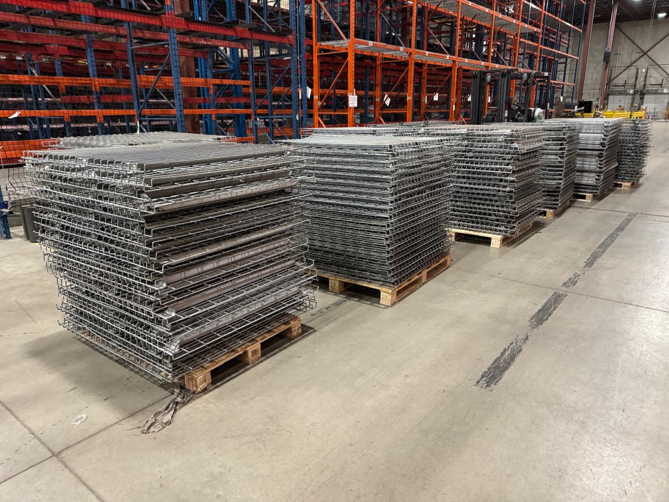 42" x 46" Used wire mesh decking for box beams or step beams | Industrial Shelving & Racking ...