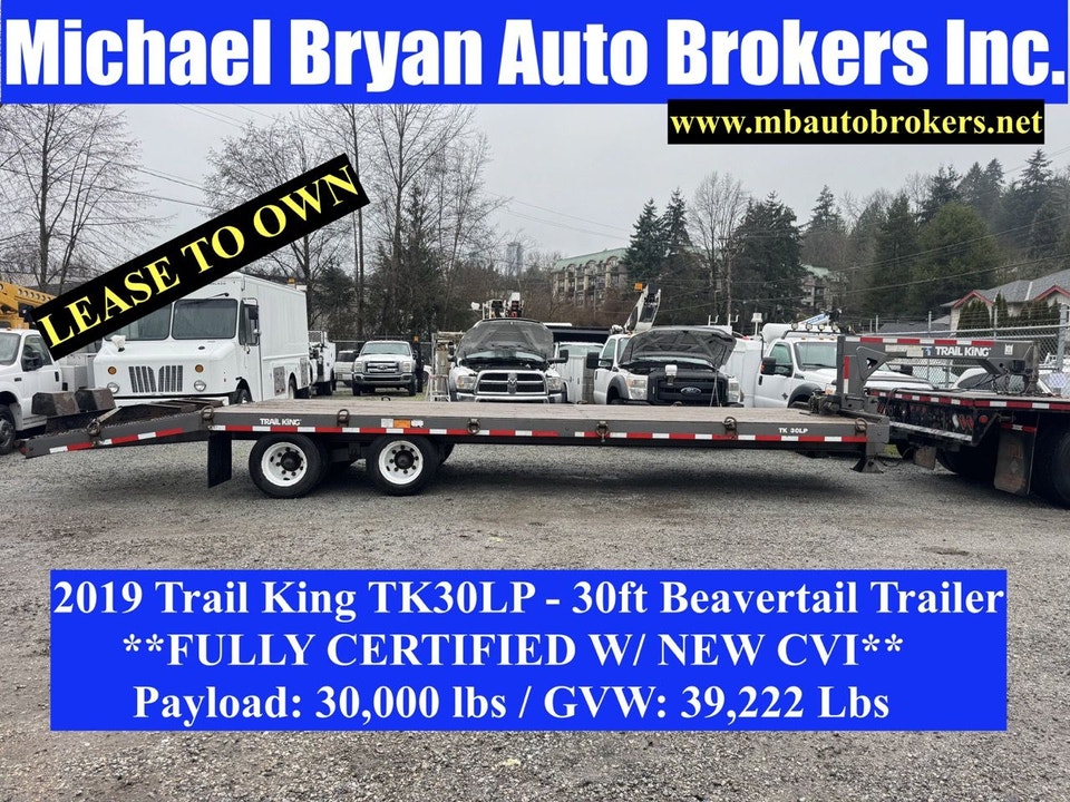 2019 TRAIL KING TK30LP -30FT GOOSENECK FLAT BED TRAILER *NEW CVI ...