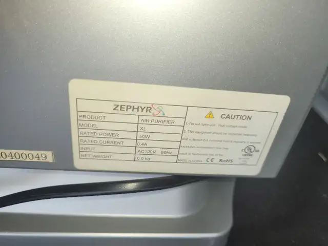 Zephyr XL air purification machine | Health & Special Needs | Red Deer ...