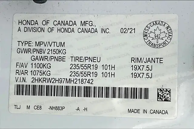 2021 Honda CR-V Touring 4WD | Cars & Trucks | Mississauga / Peel Region ...