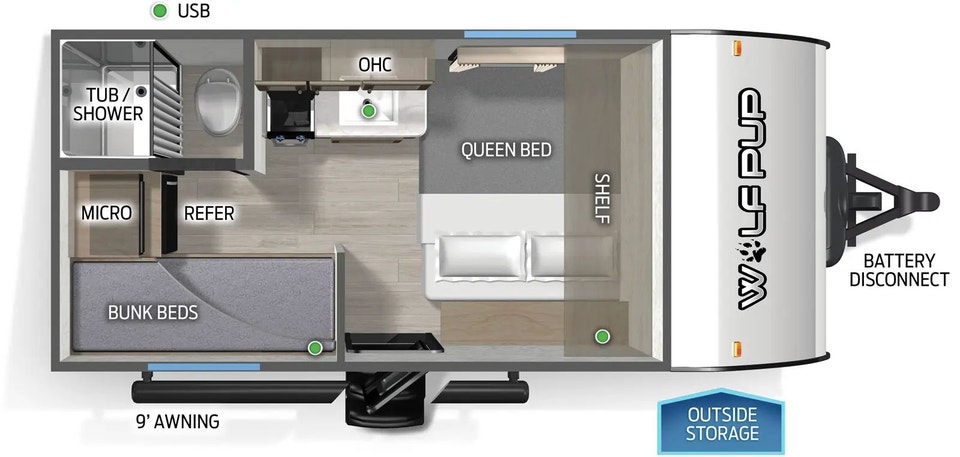 2026 Wolf Pup 14BH Bunk Model | Travel Trailers & Campers | Winnipeg ...