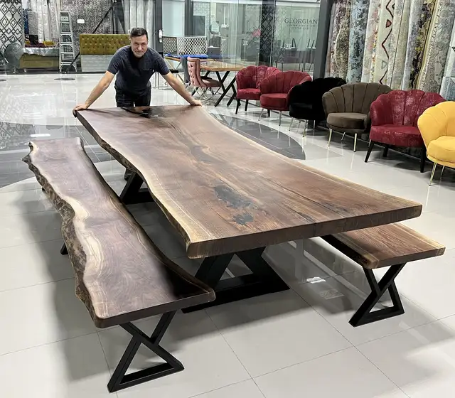 Tables with live edges and epoxy river | Dining Tables & Sets | City of ...