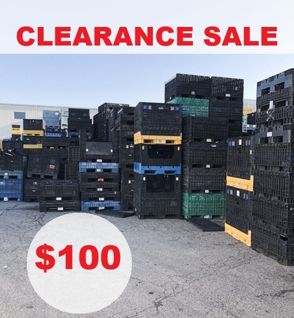 USED Orbis Plastic Folding Bulk Shipping Containers | Other Business ...