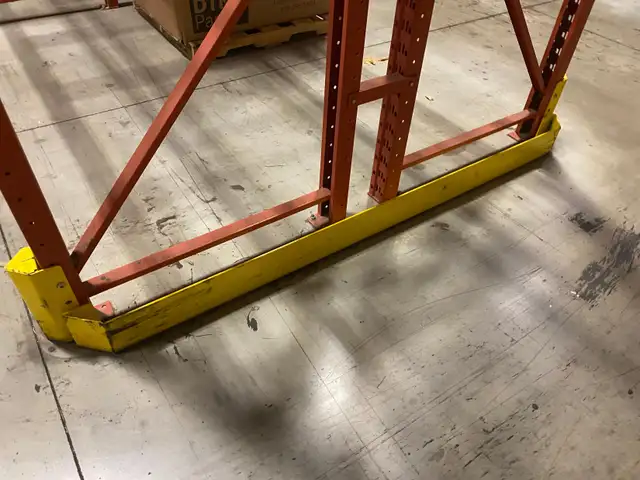 Used 8’ long end of aisle pallet racking guards. | Industrial Shelving ...