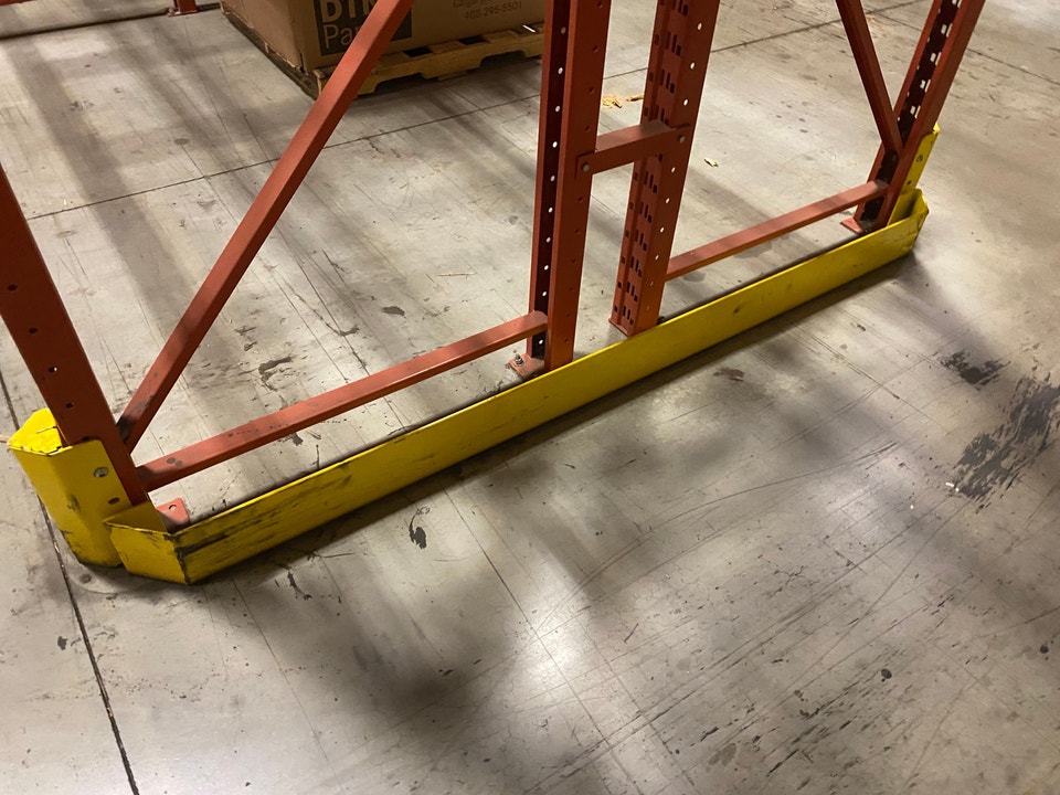 Used 8’ long end of aisle pallet racking guards. | Industrial Shelving ...