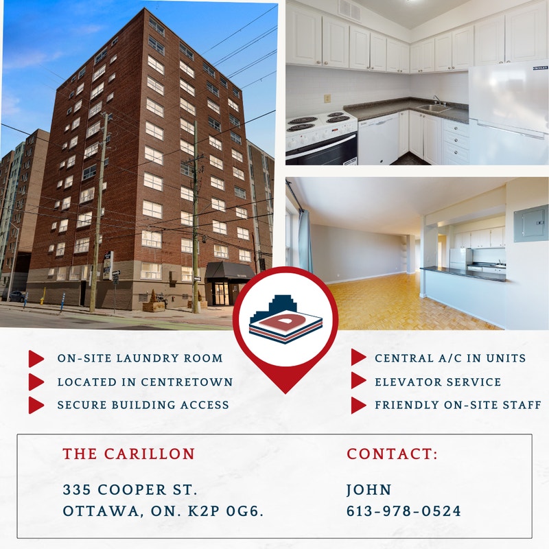 May Studio 1 Bath (Hydro included), steps to O'Connor & Lisgar | Long ...