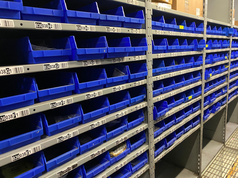 Used stackable storage bins for 24” deep industrial shelving | Other ... Used stackable storage bins for 24” deep industrial shelving | Other ...