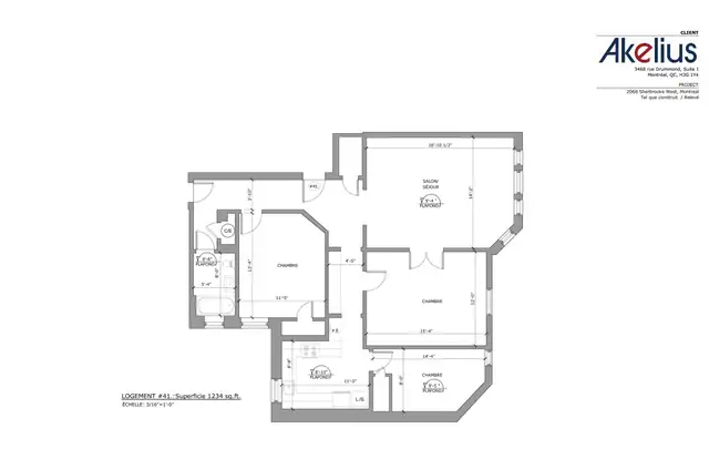 modern 2 bedroom apartment + den, near Concordia - ID 2841 | Long Term ...