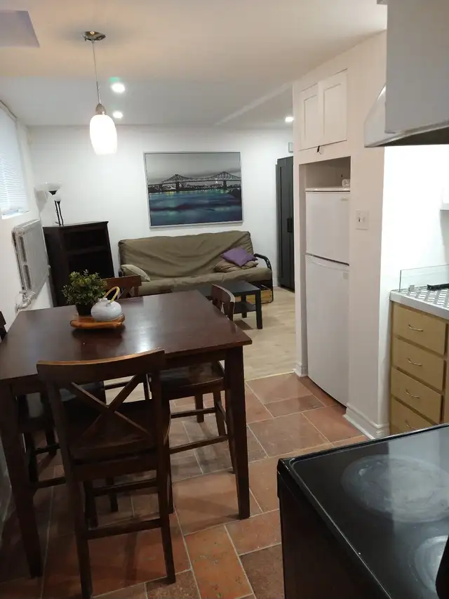 Superbe 31/2,tout équipé /fourni, métro préfontaine, semi s-sol | Long ...